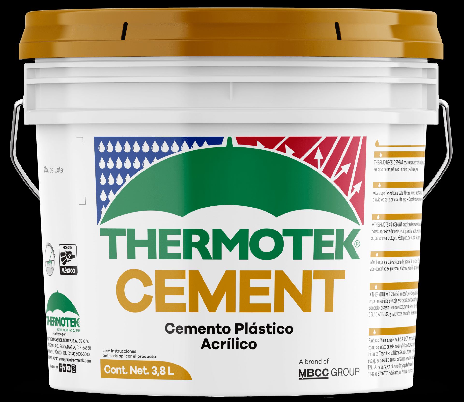 Ceramat - En Línea 017818 CEMENTO BLANCO 3.8 LTS THERMOTEK